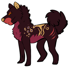 Gold Red Doggo on Toyhouse
